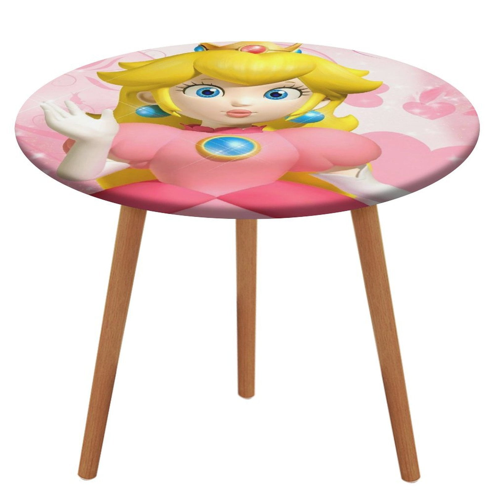 Princess Peach Round Fitted Tablecloth with Elastic Edge,Water ...