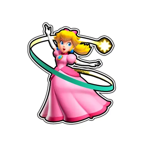 Princess Peach Showtime Waterproof Sticker Phone Decal Water Bottle ...