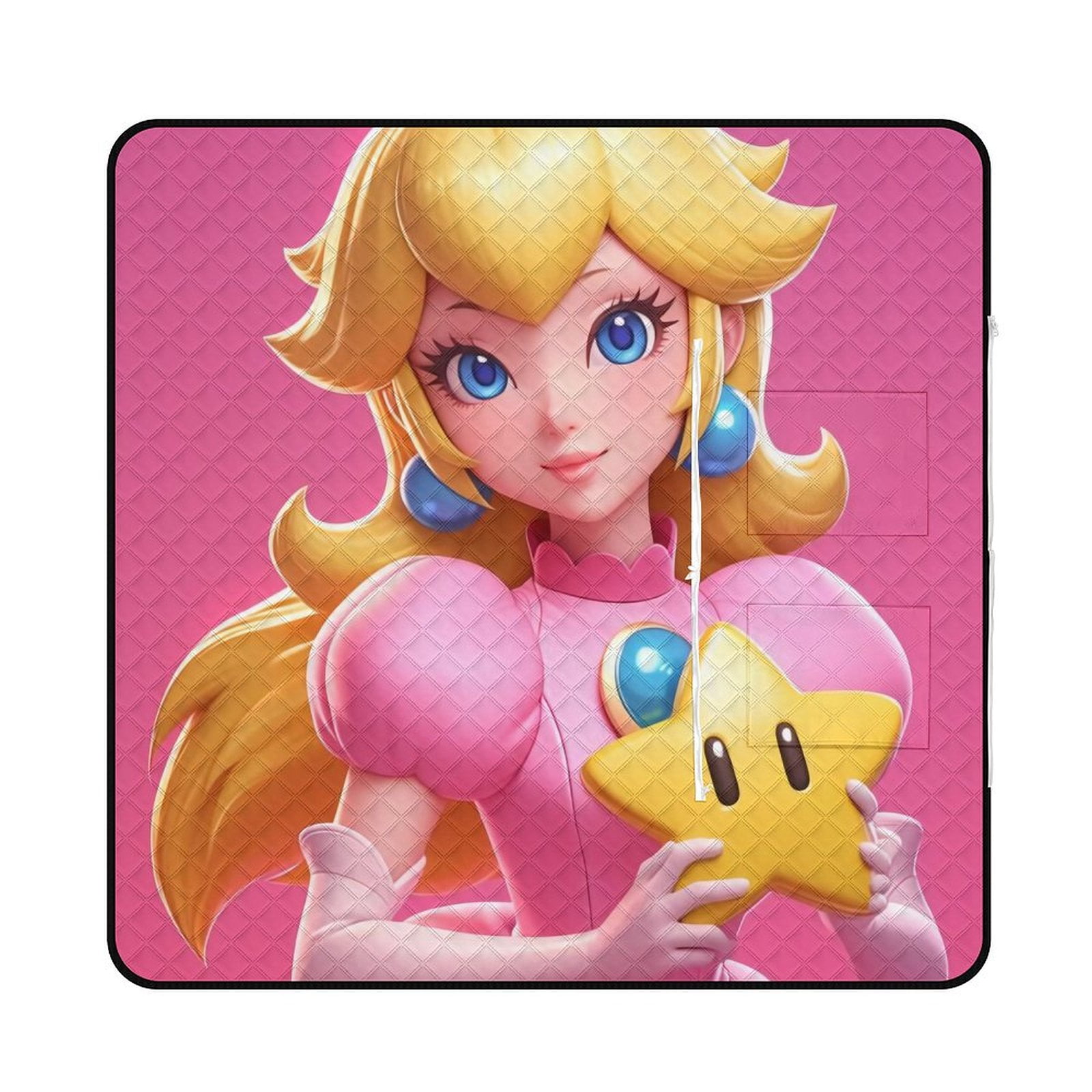 Princess Peach Super Mario Bros Picnic Blankets 59"x59" Extra Large ...