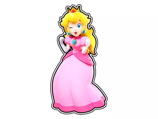Princess Peach Super Mario Party Waterproof Sticker Phone Decal Water ...