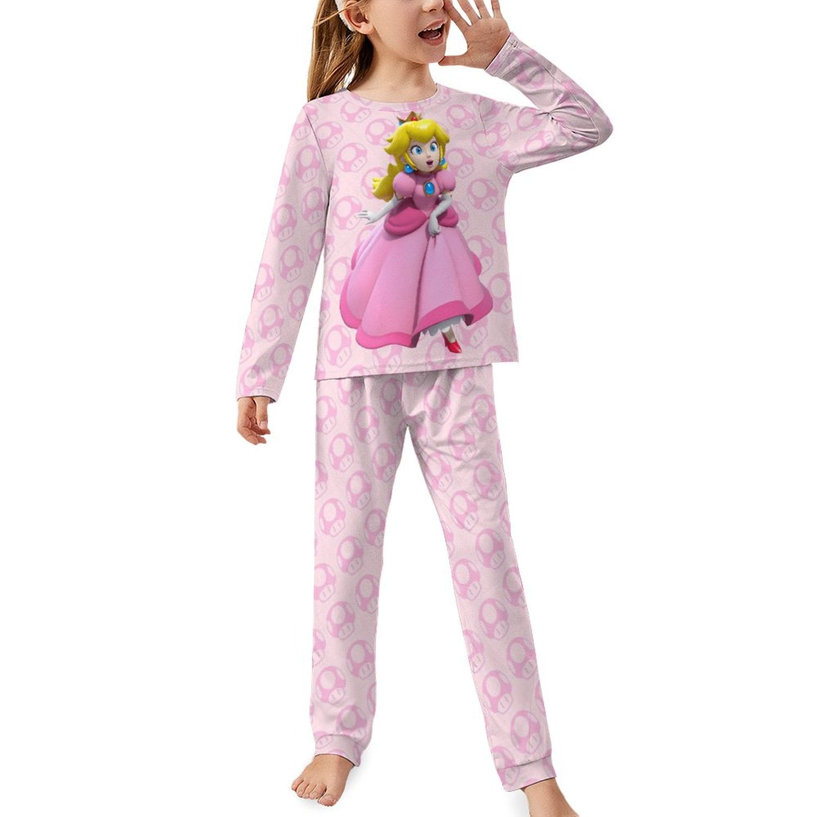 Princess Peach Super Mario Princess Peach Long Sleeve Top And Pants 2 ...