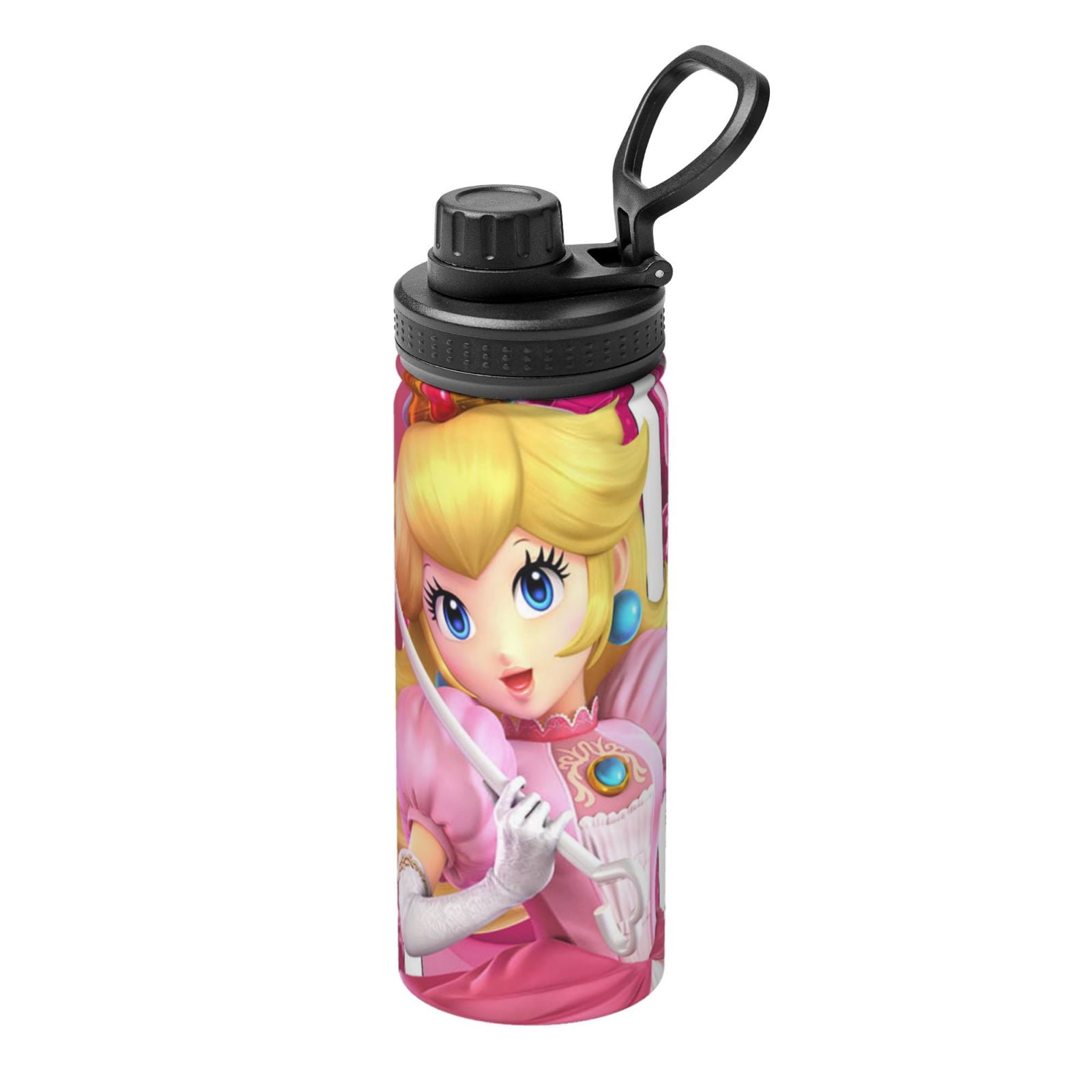 Princess Peach Water Bottle 18oz Insulated Water Bottles Reusable ...