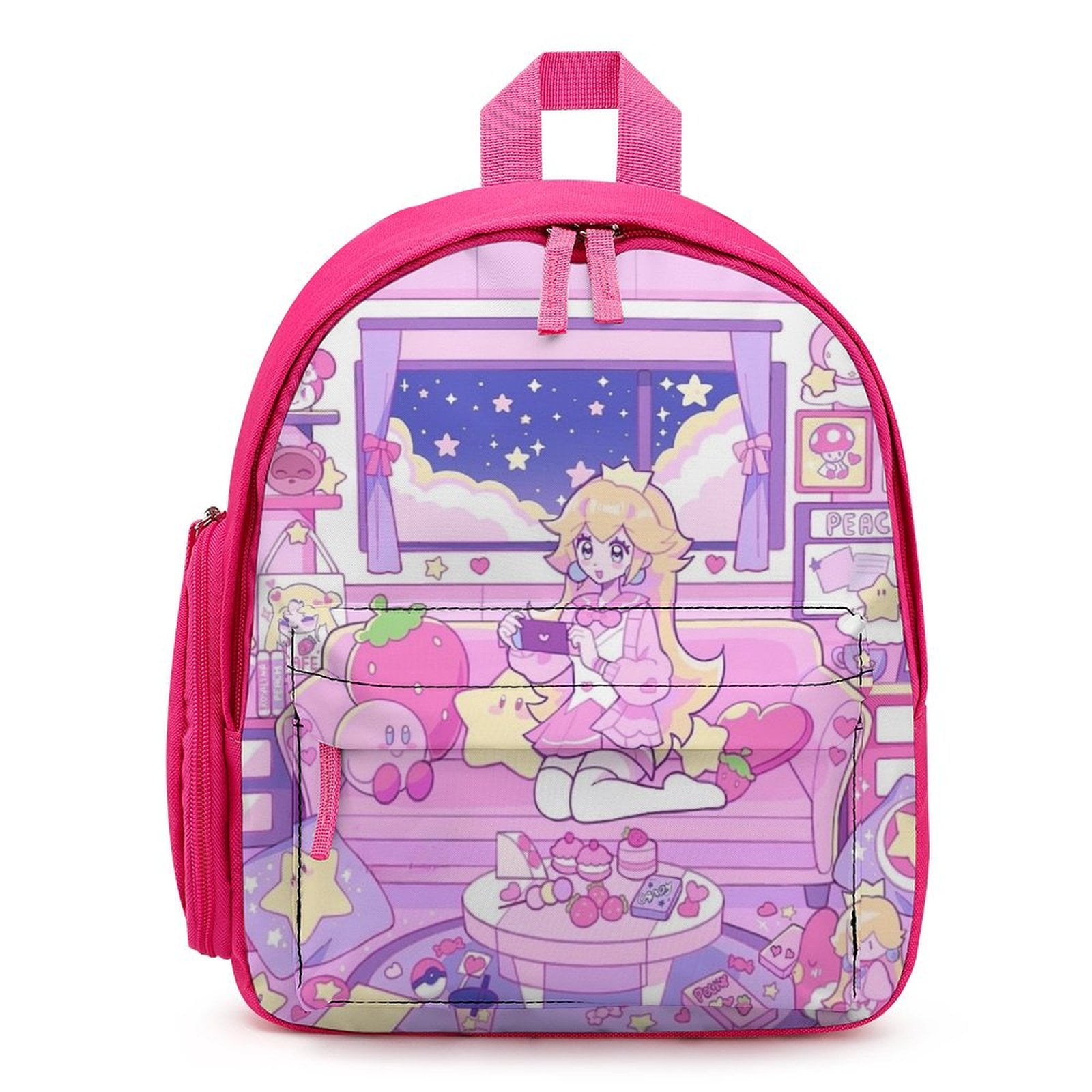 Princess Peach Women's mini backpack for school pink-style-42 - Walmart.com