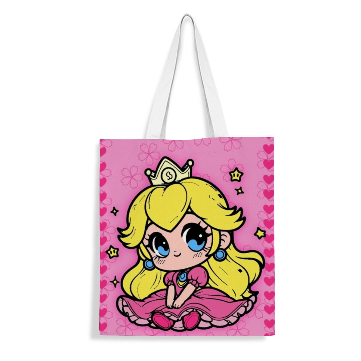 Princess Peach canvas Tote Bag handbag: Aesthetic tote designed for ...