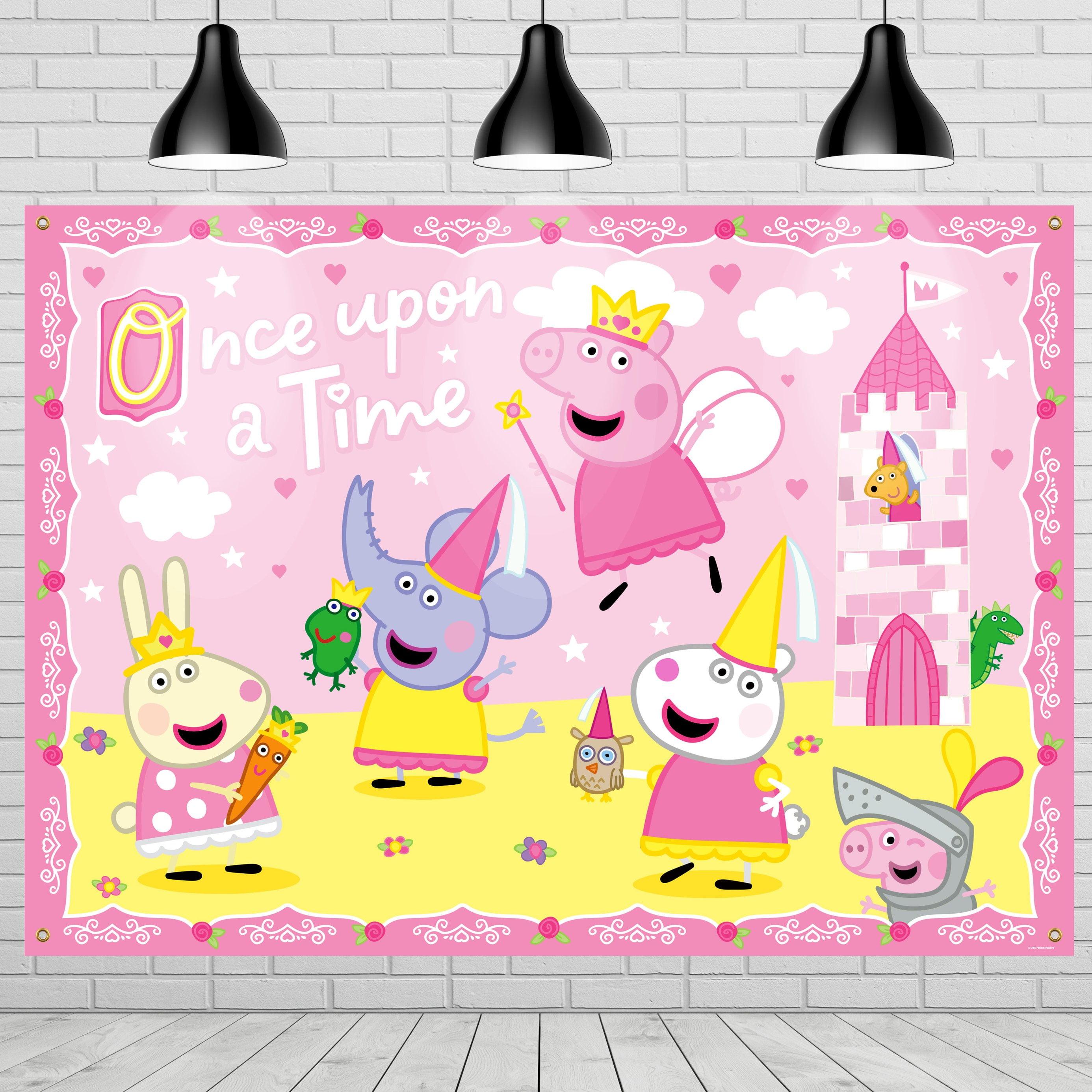 Princess Peppa Pig Backdrop - Princess Peppa Pig Party Supplies ...