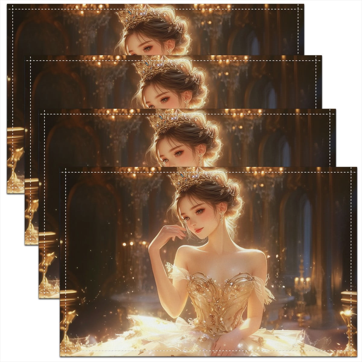 Princess Placemats Gorgeous Dress Print Table Mats Kitchen Table Decor ...