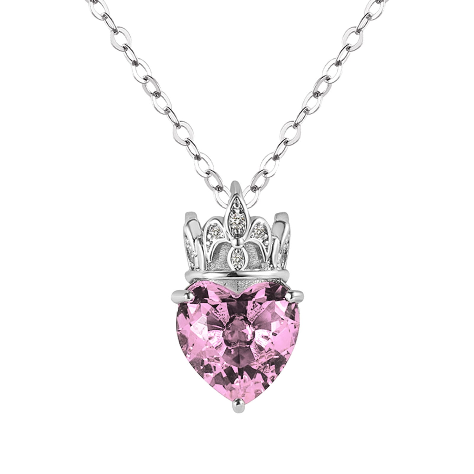 Princess Necklaces Diamond Heart Necklaces for Women for Girls Women ...