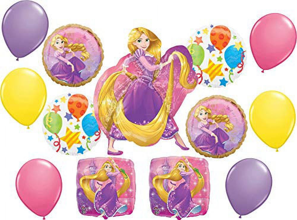 Princess Rapunzel Birthday Party Supplies 13 pc Balloon Bouquet ...