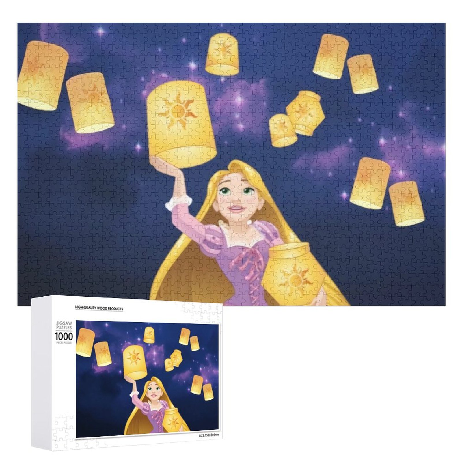Princess Rapunzel Heart And Pascal Puzzles- 1000 Piece Jigsaw Puzzle ...
