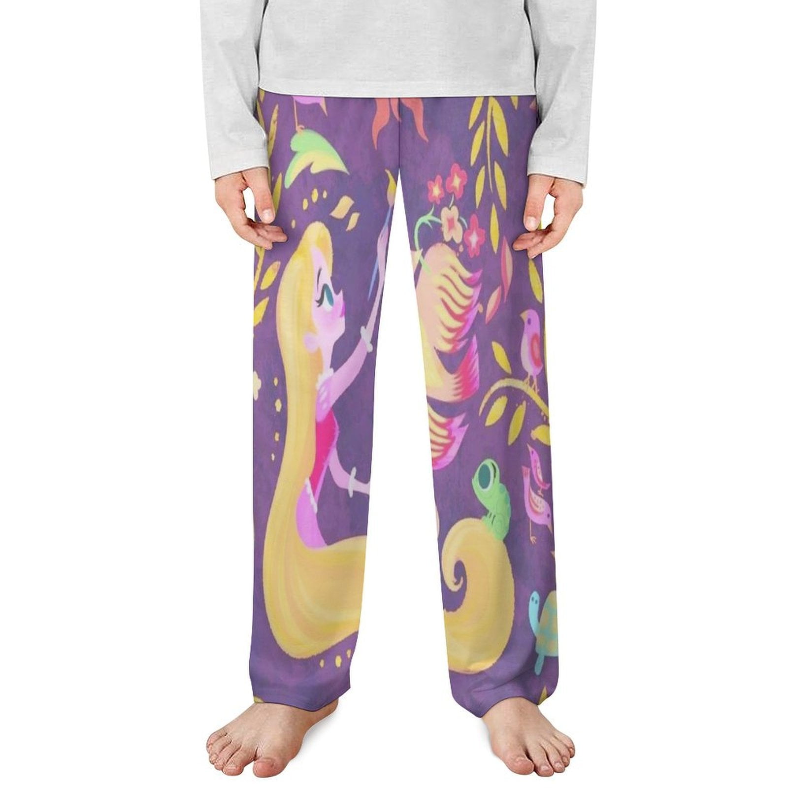 Princess Rapunzel Pajama Pants for Gils Kids Cute Sleep Bottoms ...