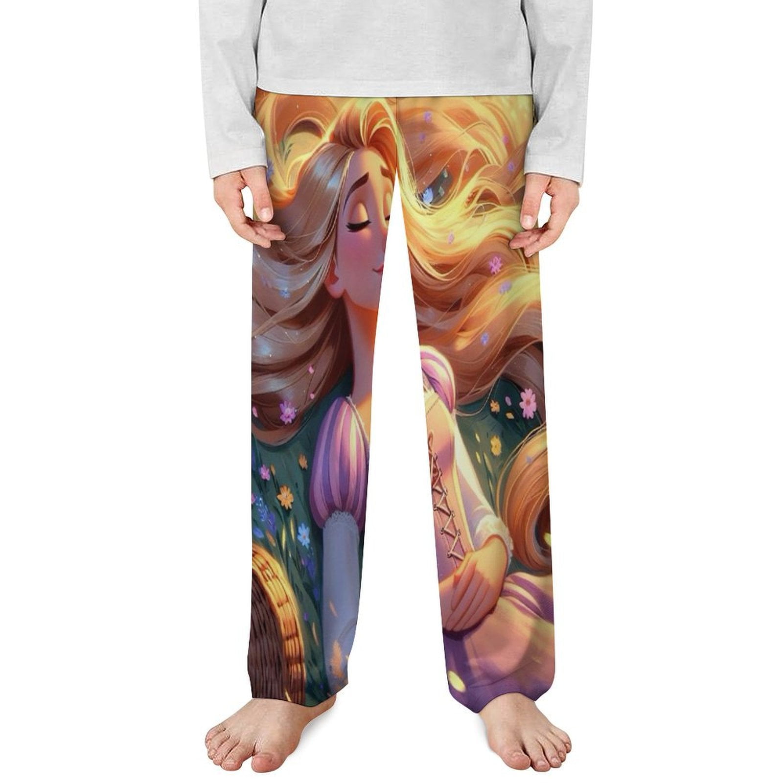 Princess Rapunzel Pajama Pants for Gils Kids Cute Sleep Bottoms ...