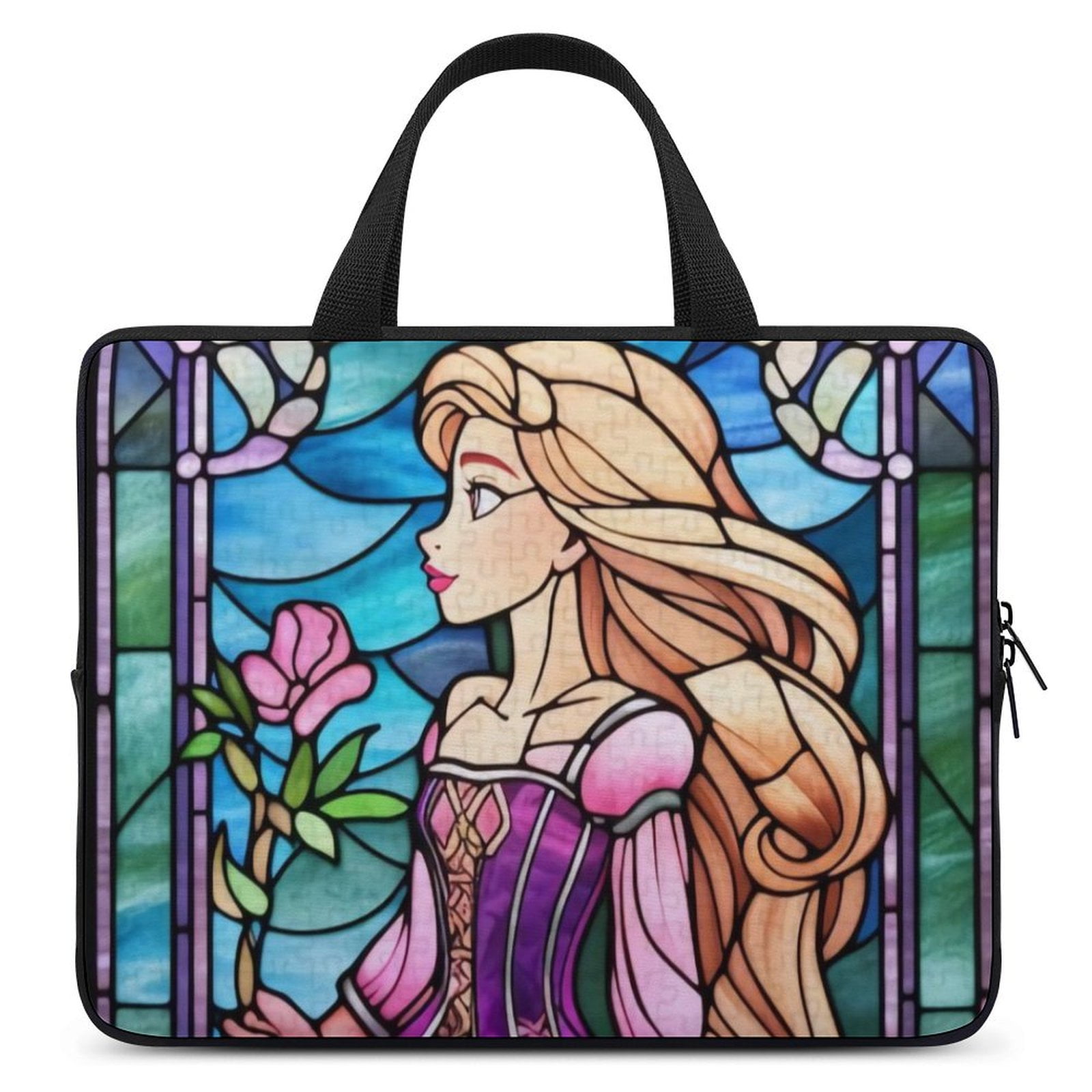Princess Rapunzel Stained Glass Lotus Graphic 12 Inch Laptop Bag ...