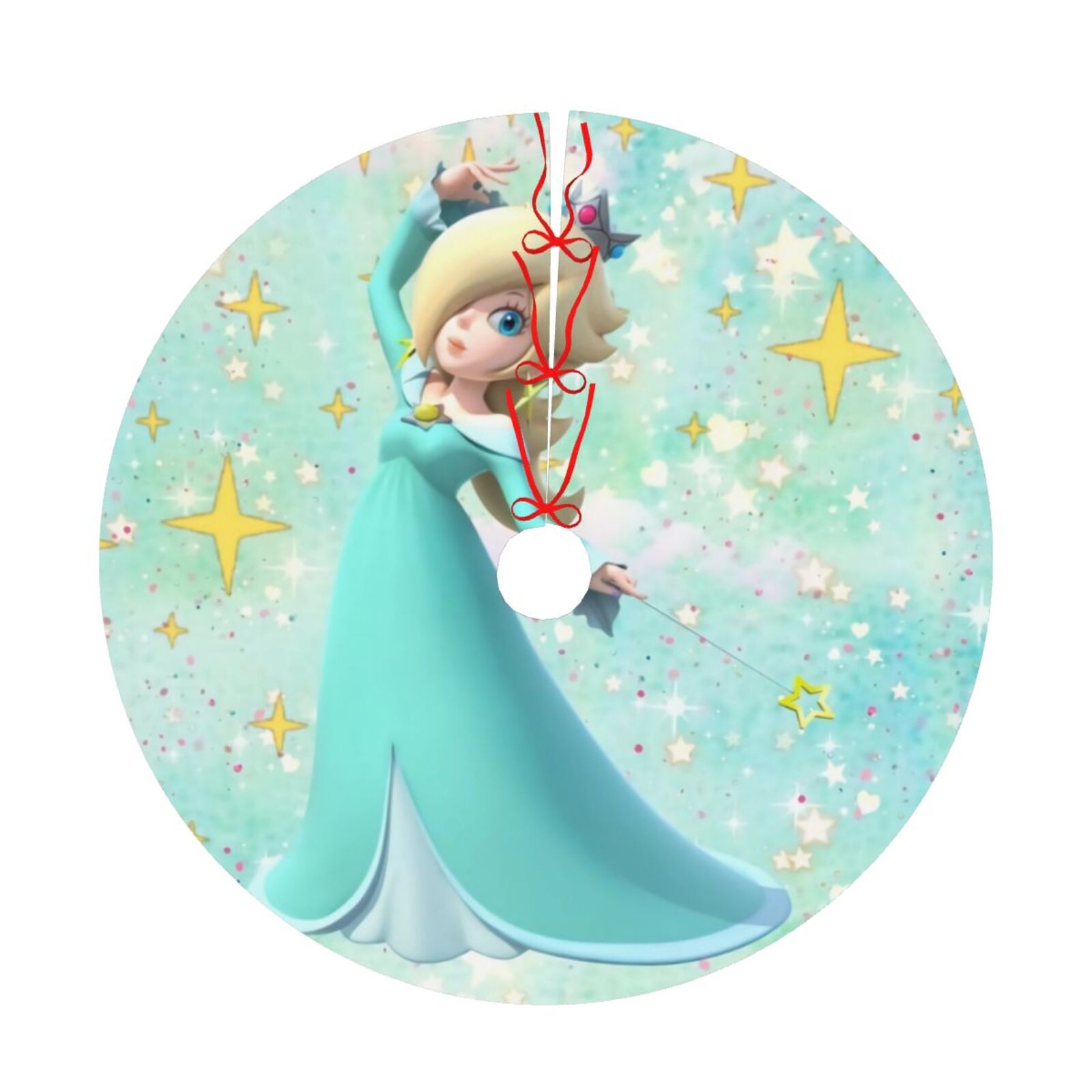 Princess Rosalina Blue Aesthetic Christmas Tree Skirt 48 Inch,Soft and ...