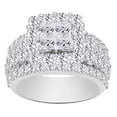AFFY Princess & Round Cut White Natural Diamond Fashion Engagement Ring ...