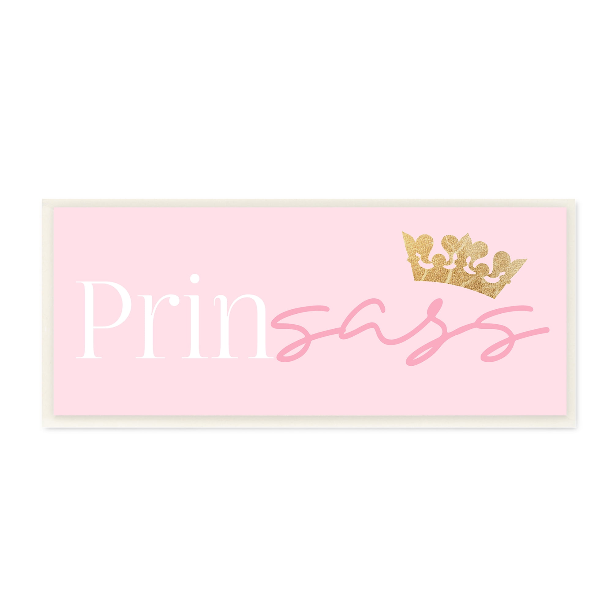 Stupell Decor Princess Sassy Girl Royal Crown Pink Art Print - Walmart.com