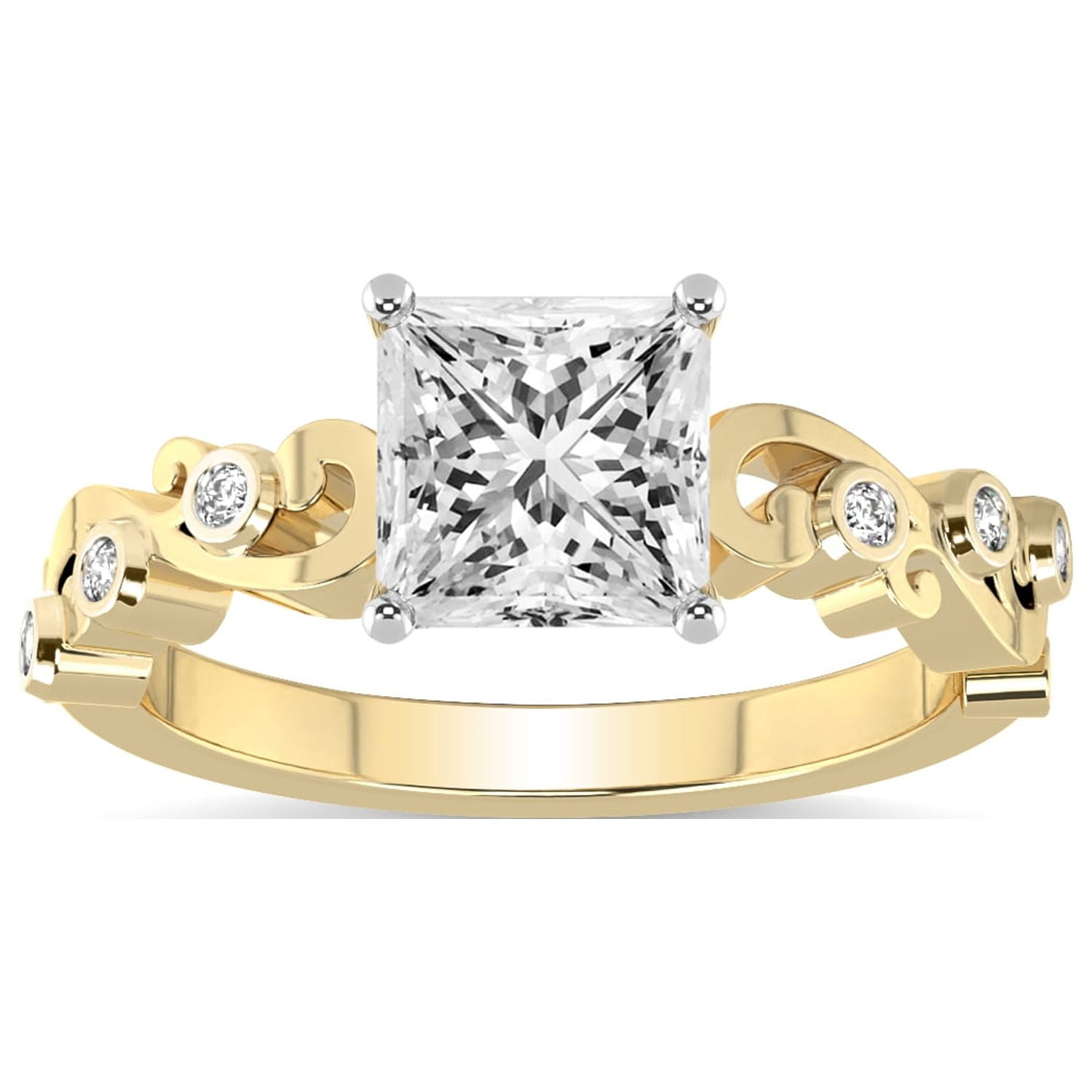 Princess Shape 2 Carat IGI Certified Lab Grown Diamond Ring | 14K ...