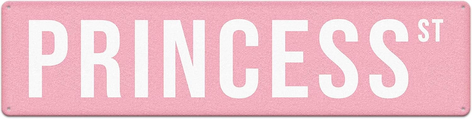 Princess Street Sign Candy Pink Vintage Metal Tin Sign Girl's Room ...