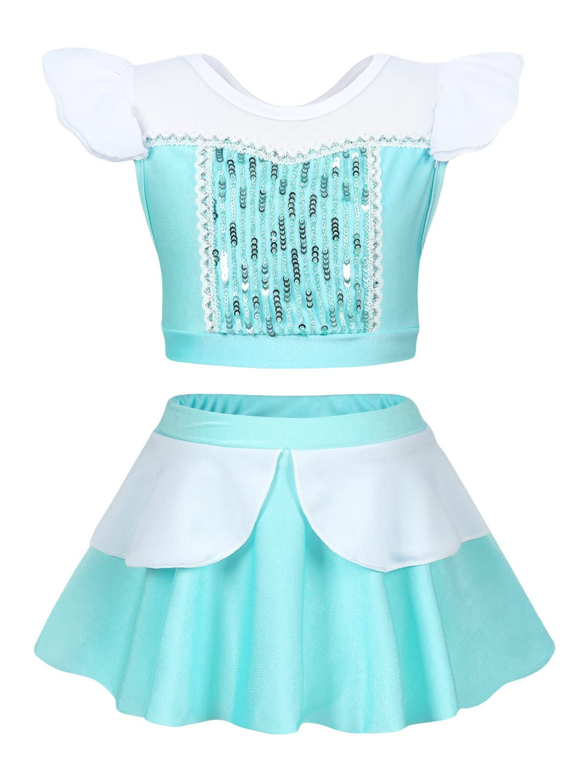 Princess Swimsuits for Girls Two-Pieces Swimsuit Kids Bathing Suits ...