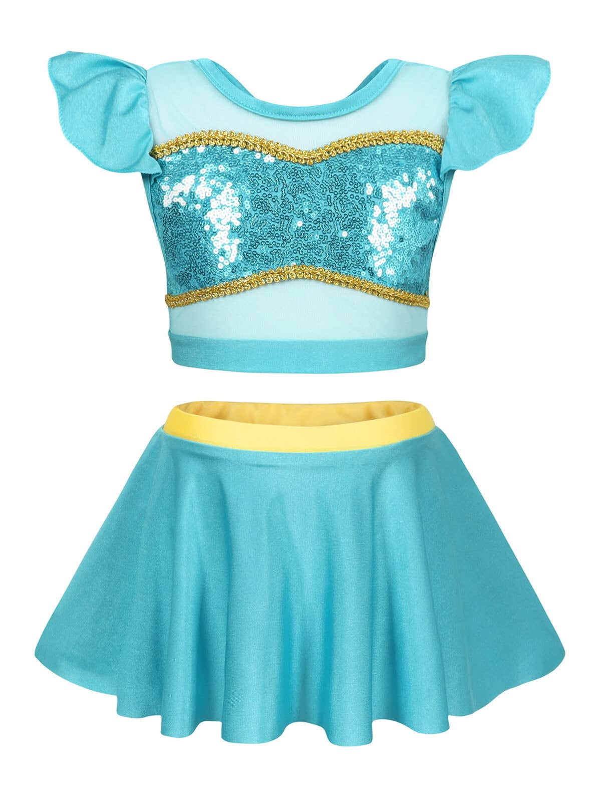 Princess Swimsuits for Girls Two-Pieces Swimsuit Kids Bathing Suits ...