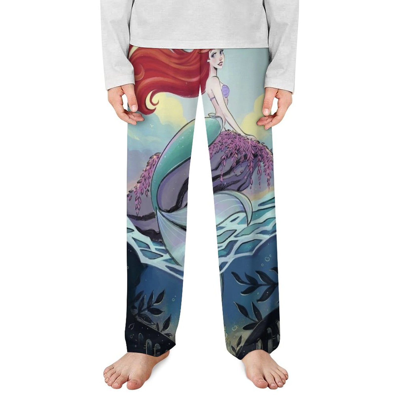 Princess The Little Mermaid Ariel Pajama Pants for Gils Kids Cute Sleep ...