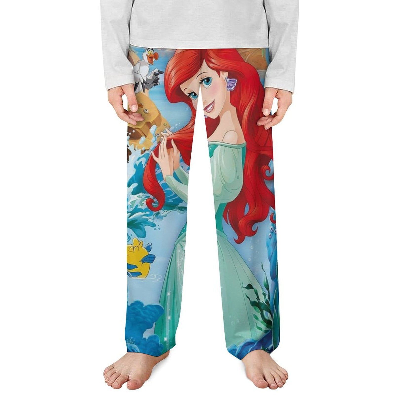 Princess The Little Mermaid Ariel Pajama Pants for Gils Kids Cute Sleep ...