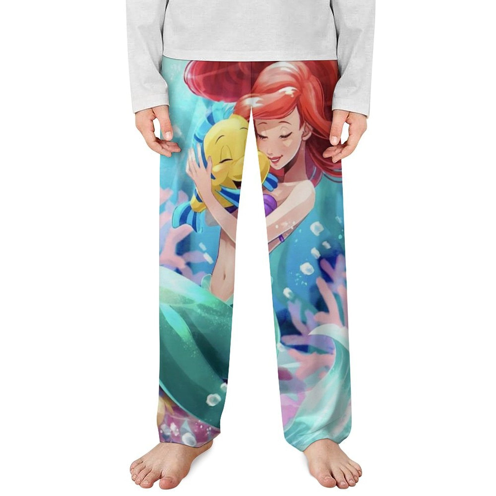 Princess The Little Mermaid Ariel Pajama Pants for Gils Kids Cute Sleep ...