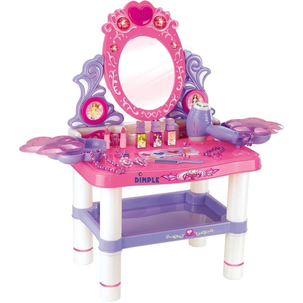 Princess Themed Vanity Girls Set with 16 Fashion & Makeup Accessories ...