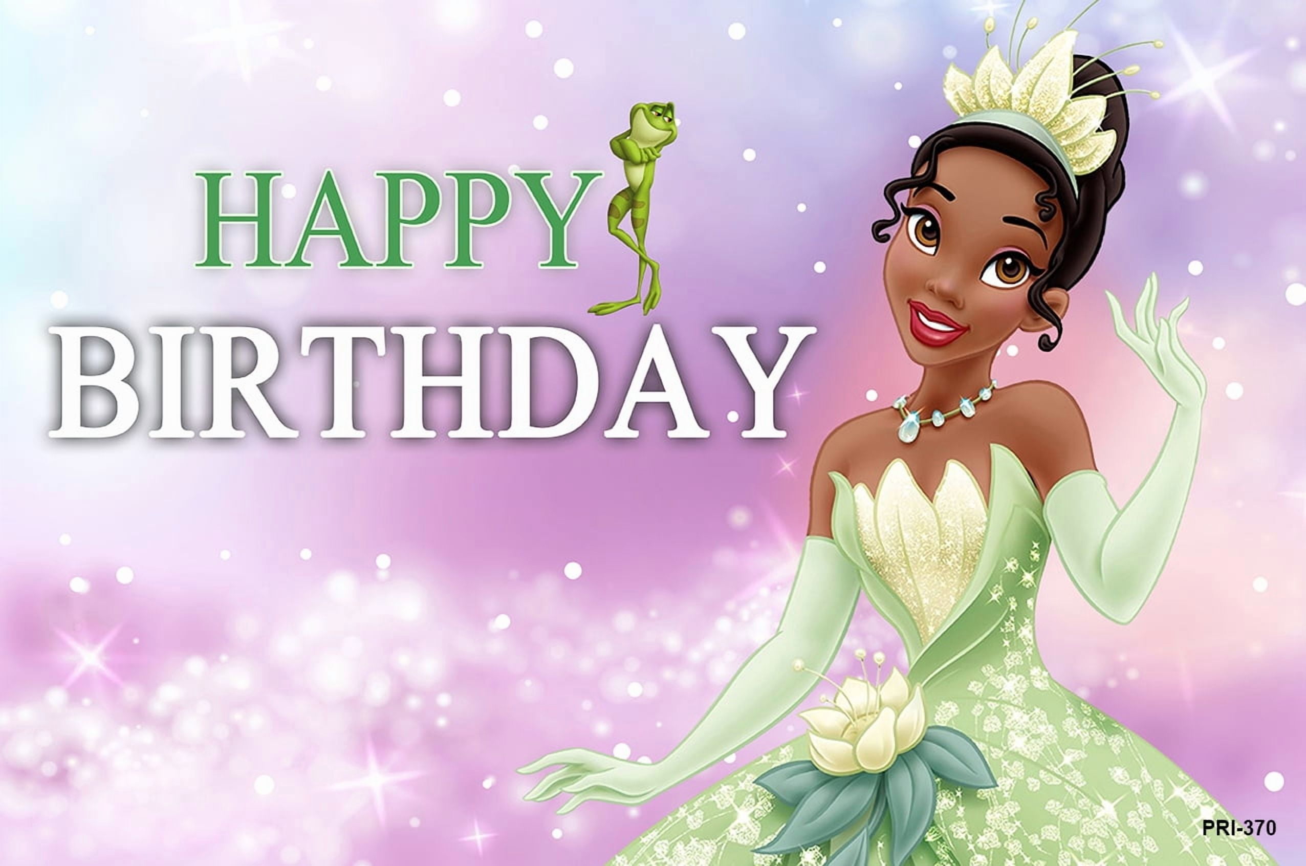Princess Tiana Backdrop for Birthday Party Supplies Purple Photo ...