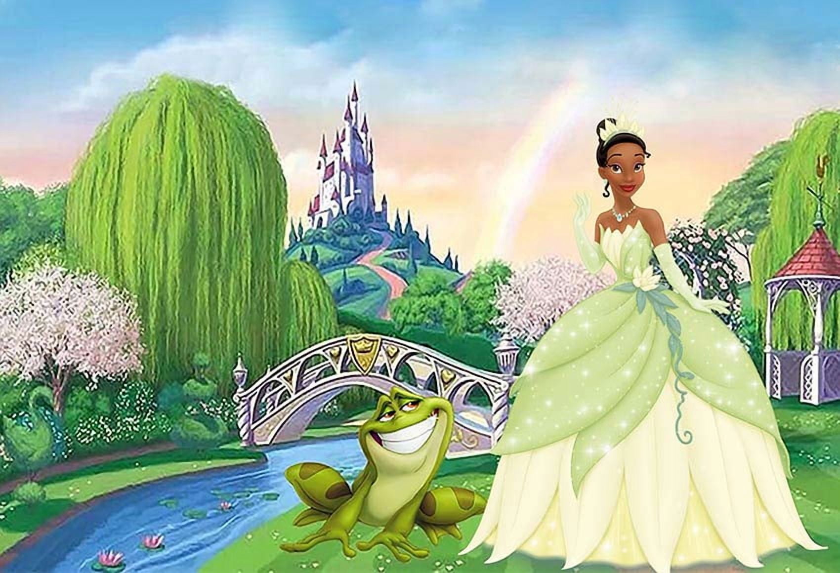Princess Tiana Backdrop for Birthday Party Supplies Purple Photo ...