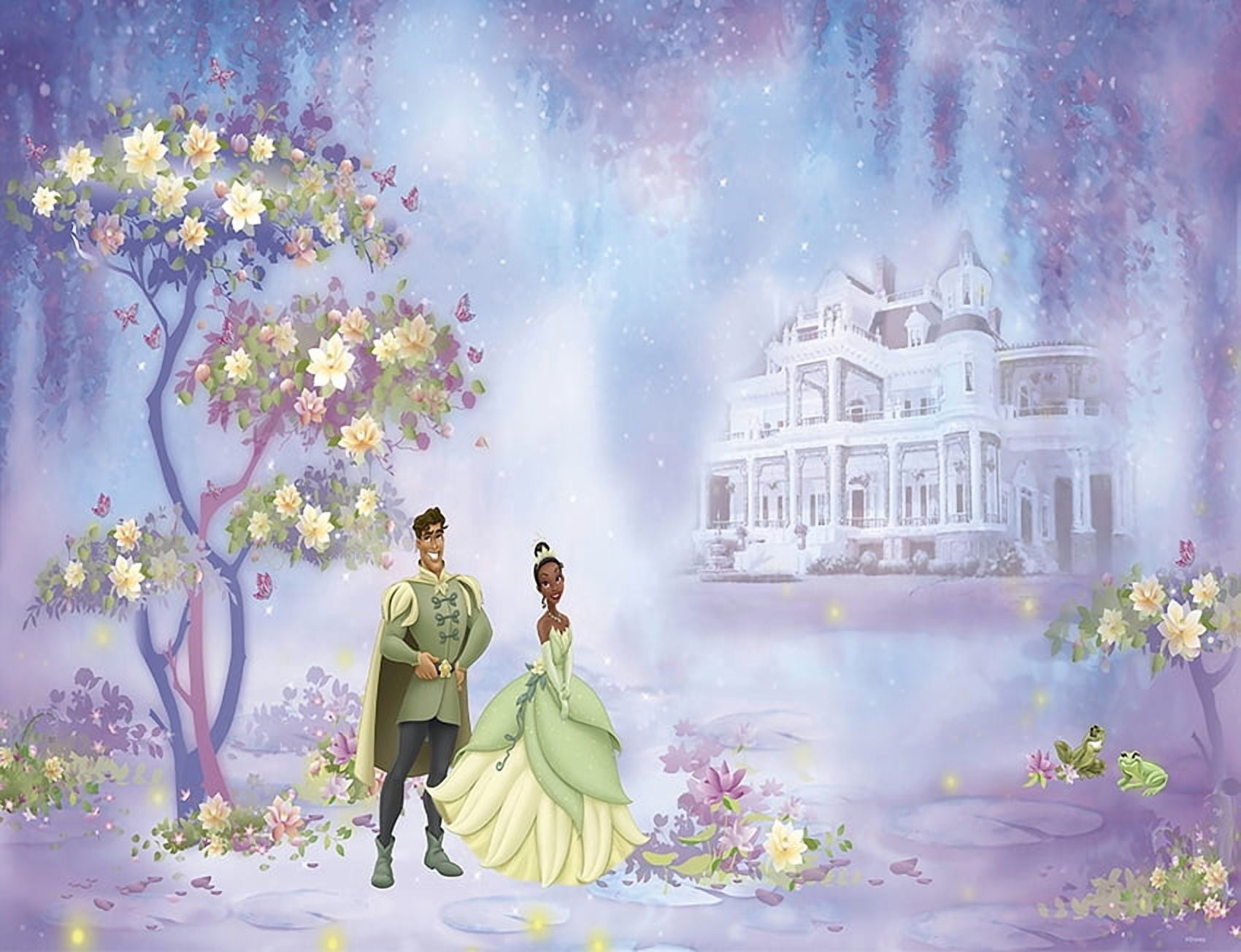 Princess Tiana Backdrop for Birthday Party Supplies Purple Photo ...