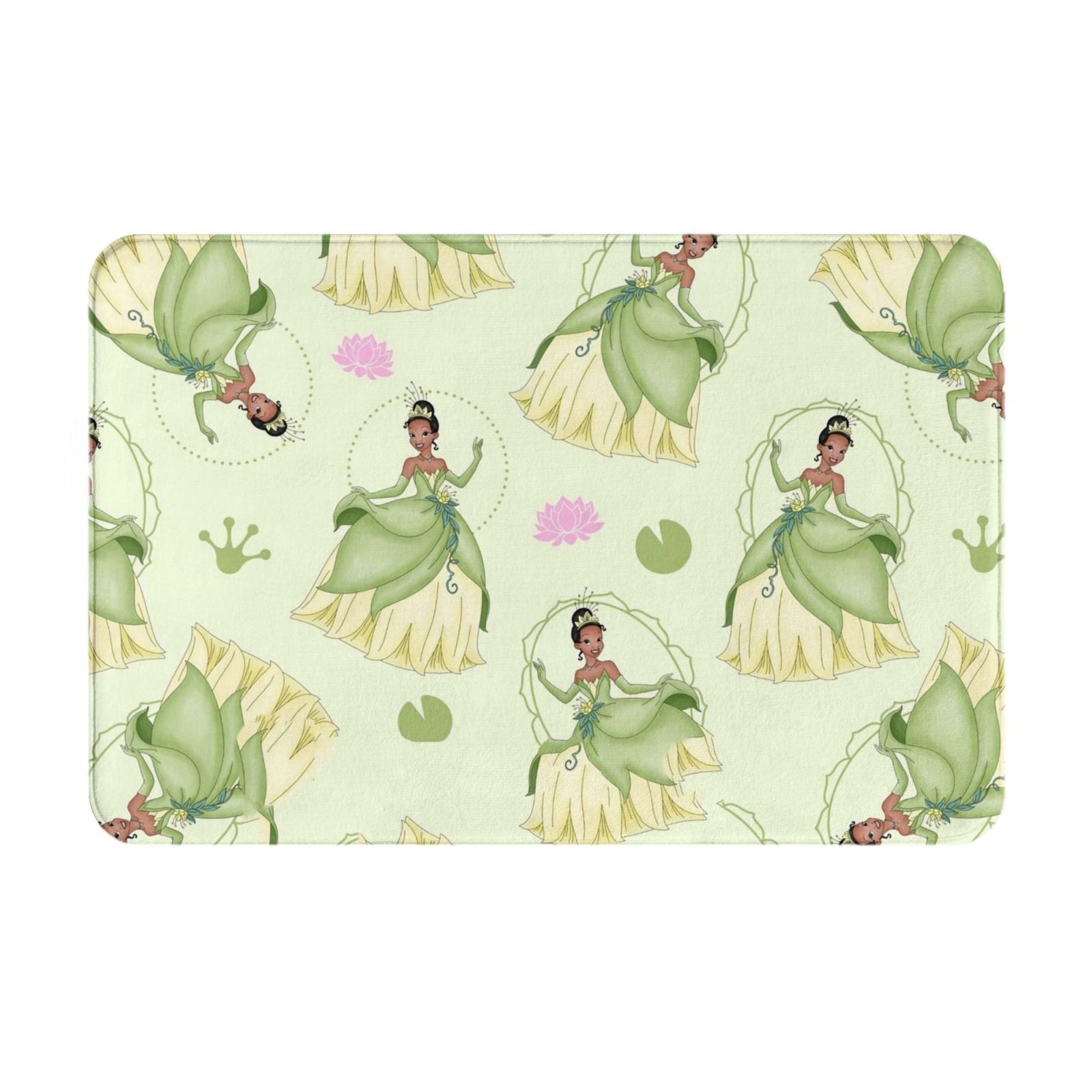 Princess Tiana Watercolor Seamless Pattern Bath Mat,Funny Decor Kitchen ...