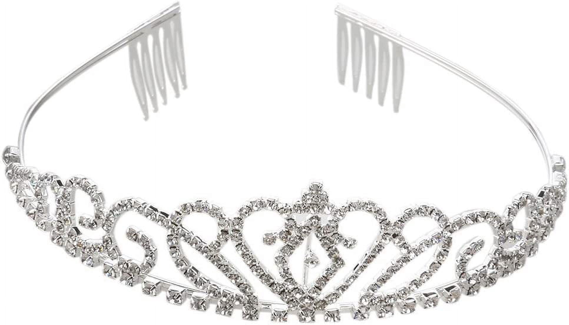 Princess Tiara Crown Hairband with Comb for First Communion Wedding ...