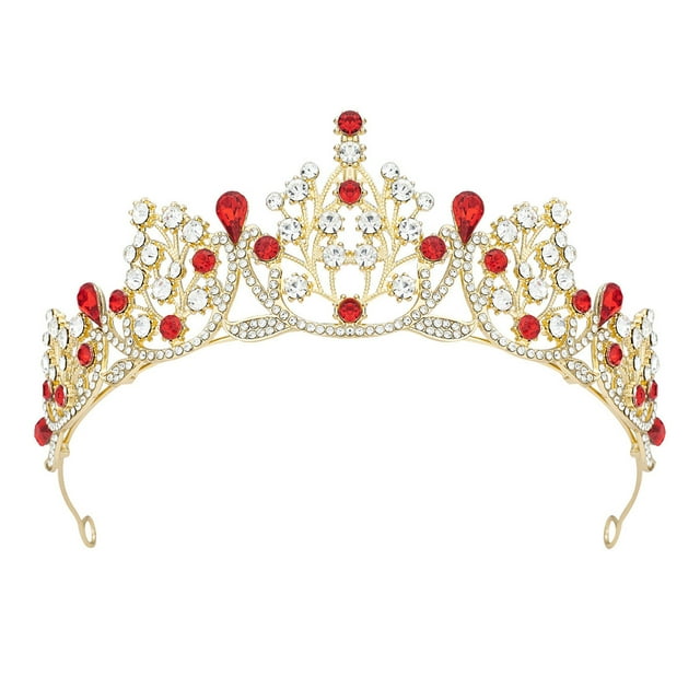 Princess Tiaras and Crowns for Women Girl Crystal Queen Crown, Gold ...