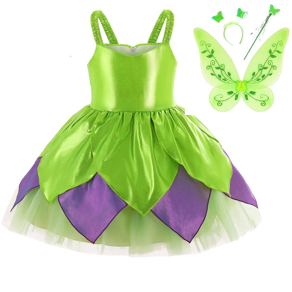 Princess Tinkerbell Costume for Girls Fancy Halloween Birthday Party ...