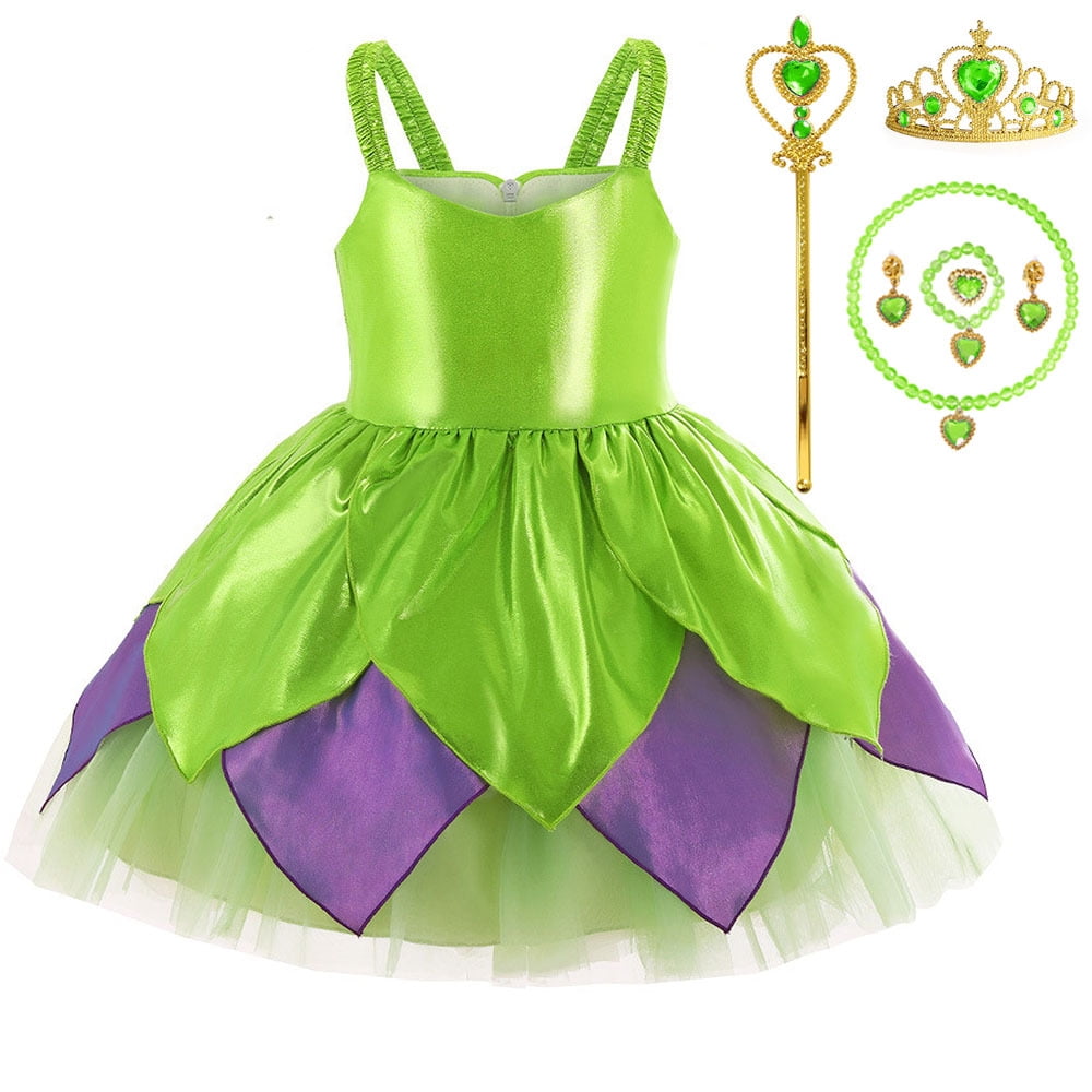Princess Tinkerbell Costume for Girls Fancy Halloween Birthday Party ...