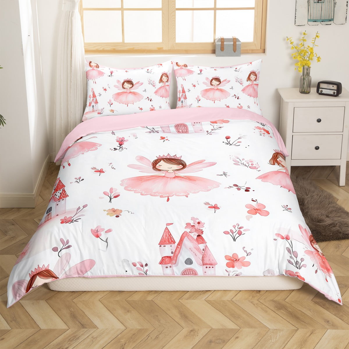 Princess Bedding Sets,Ballet Princess Comforter Cover Cute Cartoon ...