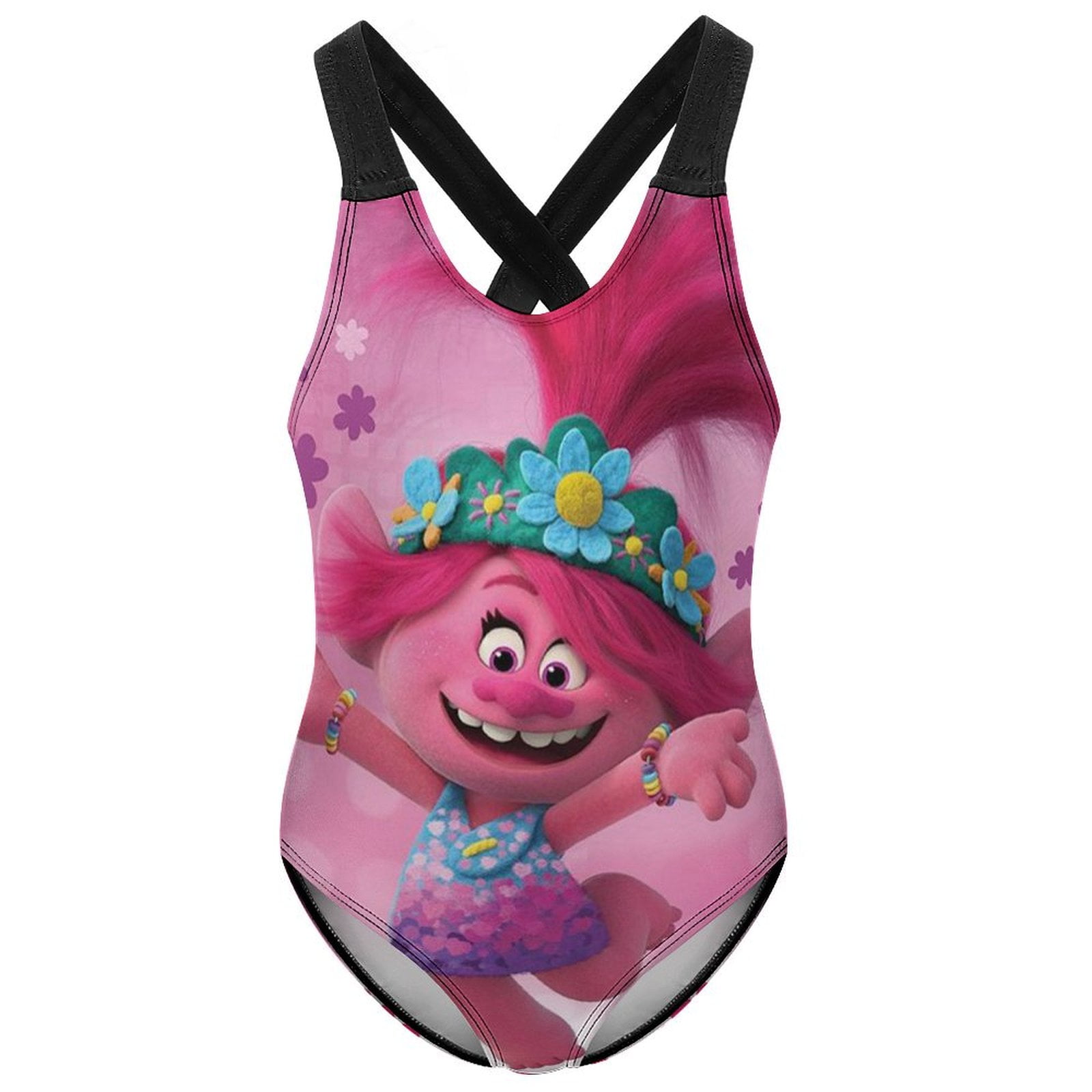 Princess Trolls World Tour Children's One-piece Swimsuit Summer Girl's ...