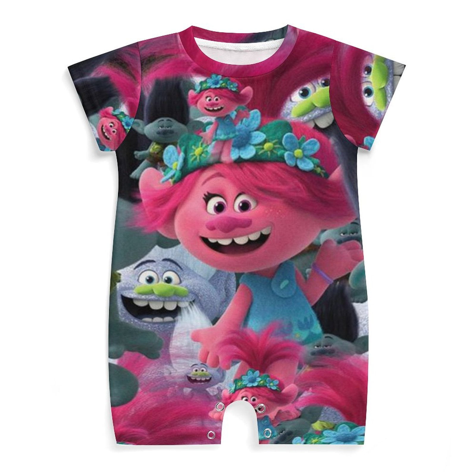 Princess Trolls World Tour Film Baby Romper Jumpsuit Summer Short ...