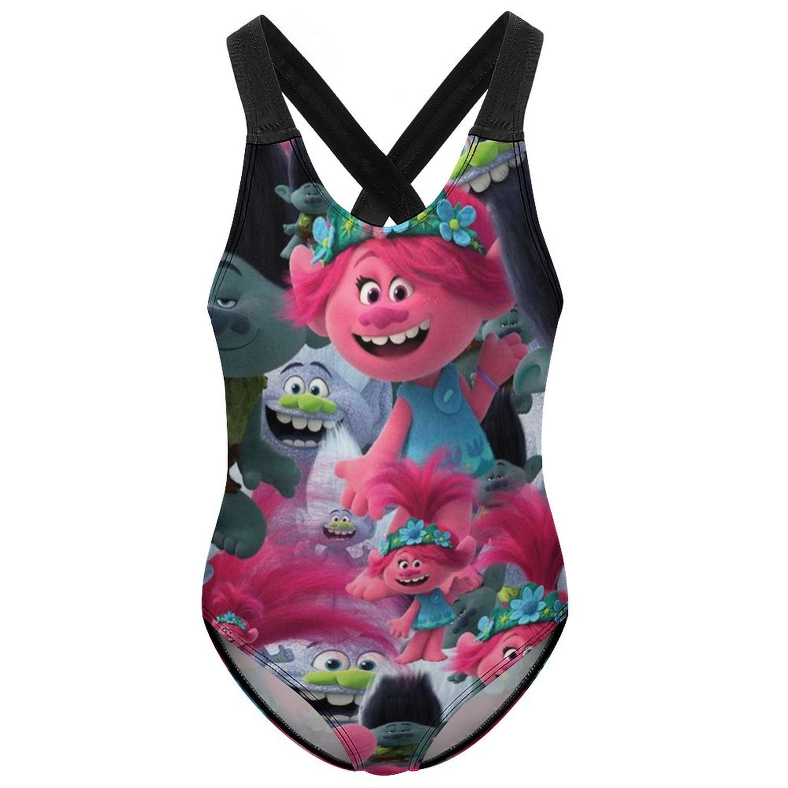 Princess Trolls World Tour Film Children's One-piece Swimsuit Summer ...