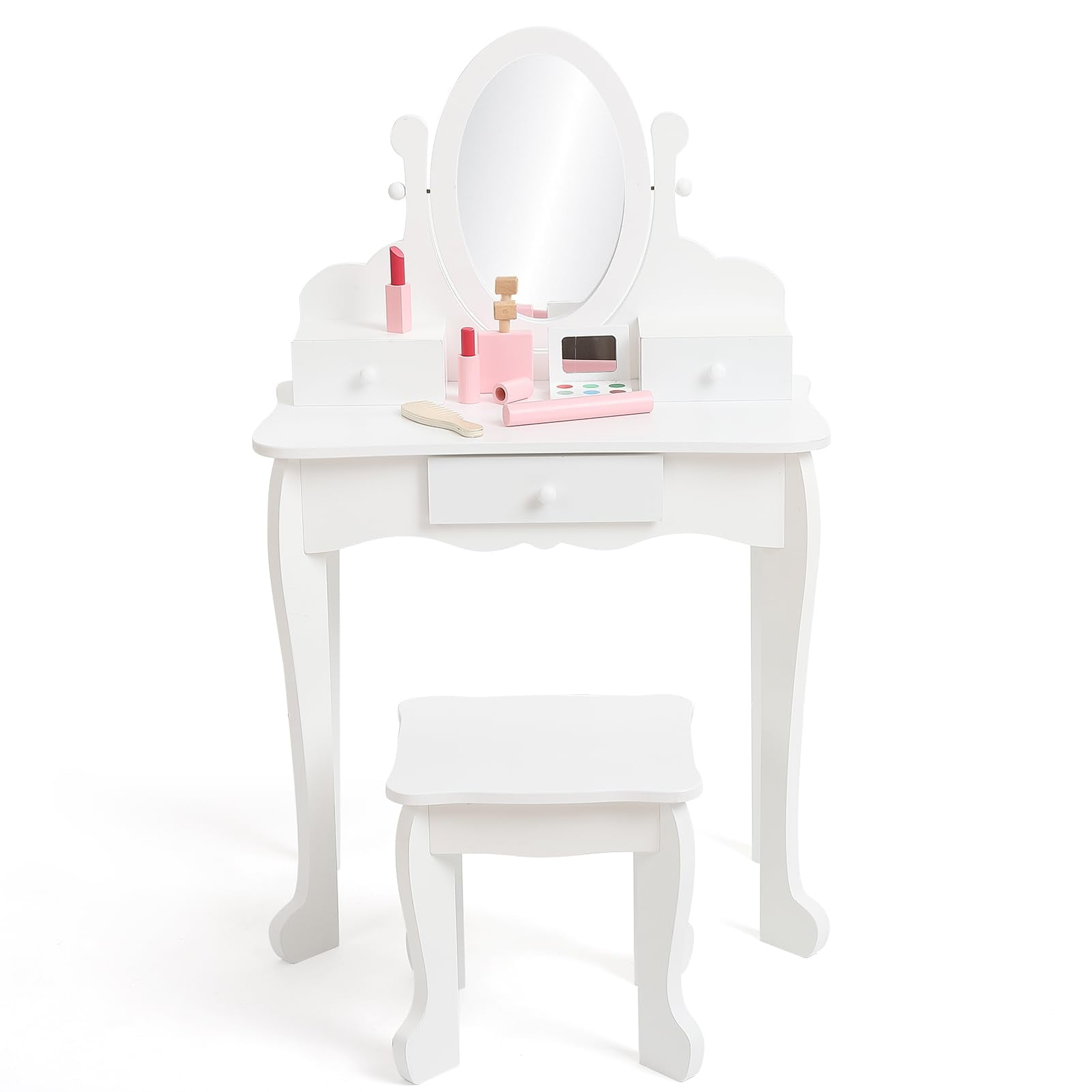 Princess Vanity Set for Little Girls – Complete Makeup Dressing Table ...
