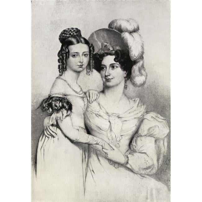 Princess Victoria 1819-1901 & Her Mother Duchess of Kent 1786-1861 From ...