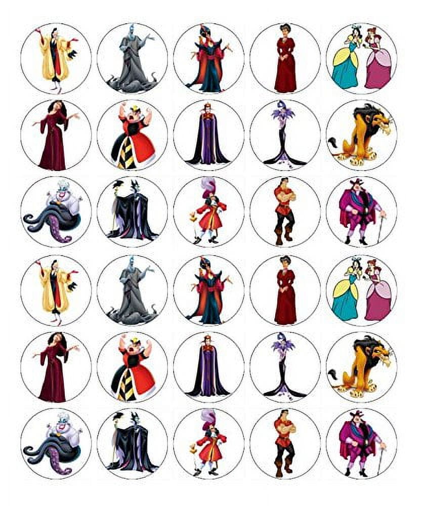 Princess Villians Cupcake Toppers Edible Wafer Paper - Walmart.com