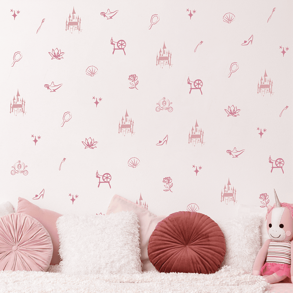 Wall Palz Disney Princess Vinyl Wall Decals Peel and Stick Room ...