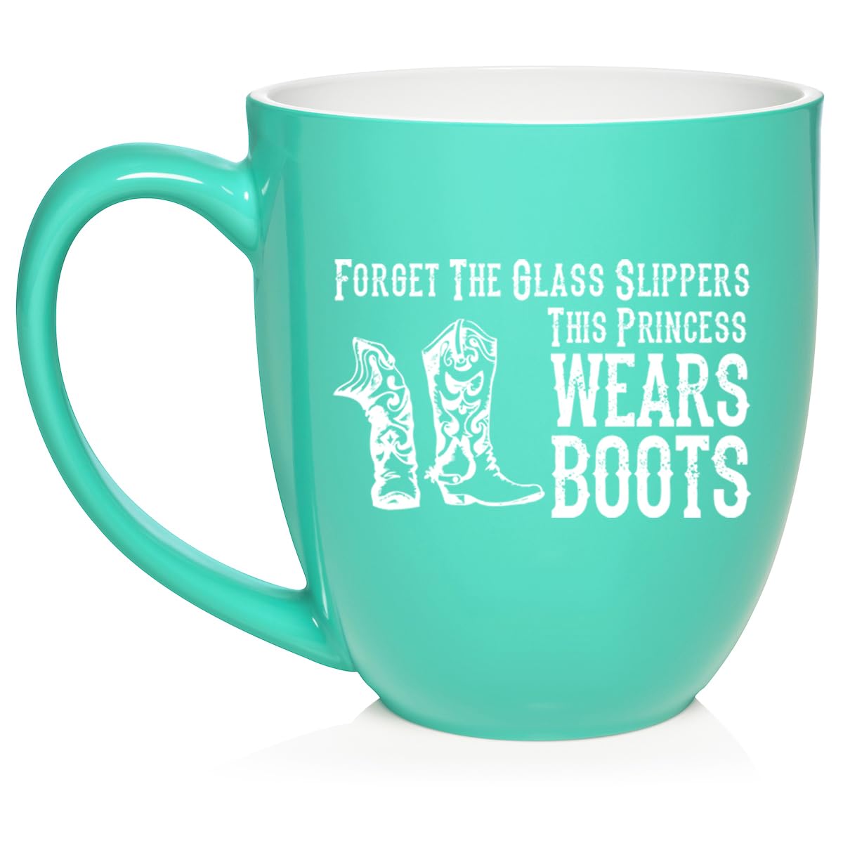 Princess Wears Boots Cowgirl Ceramic Coffee Mug Tea Cup Gift for Her ...