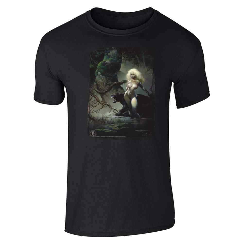 Princess and the Panther by Frank Frazetta Art Unisex Tee - Walmart.com