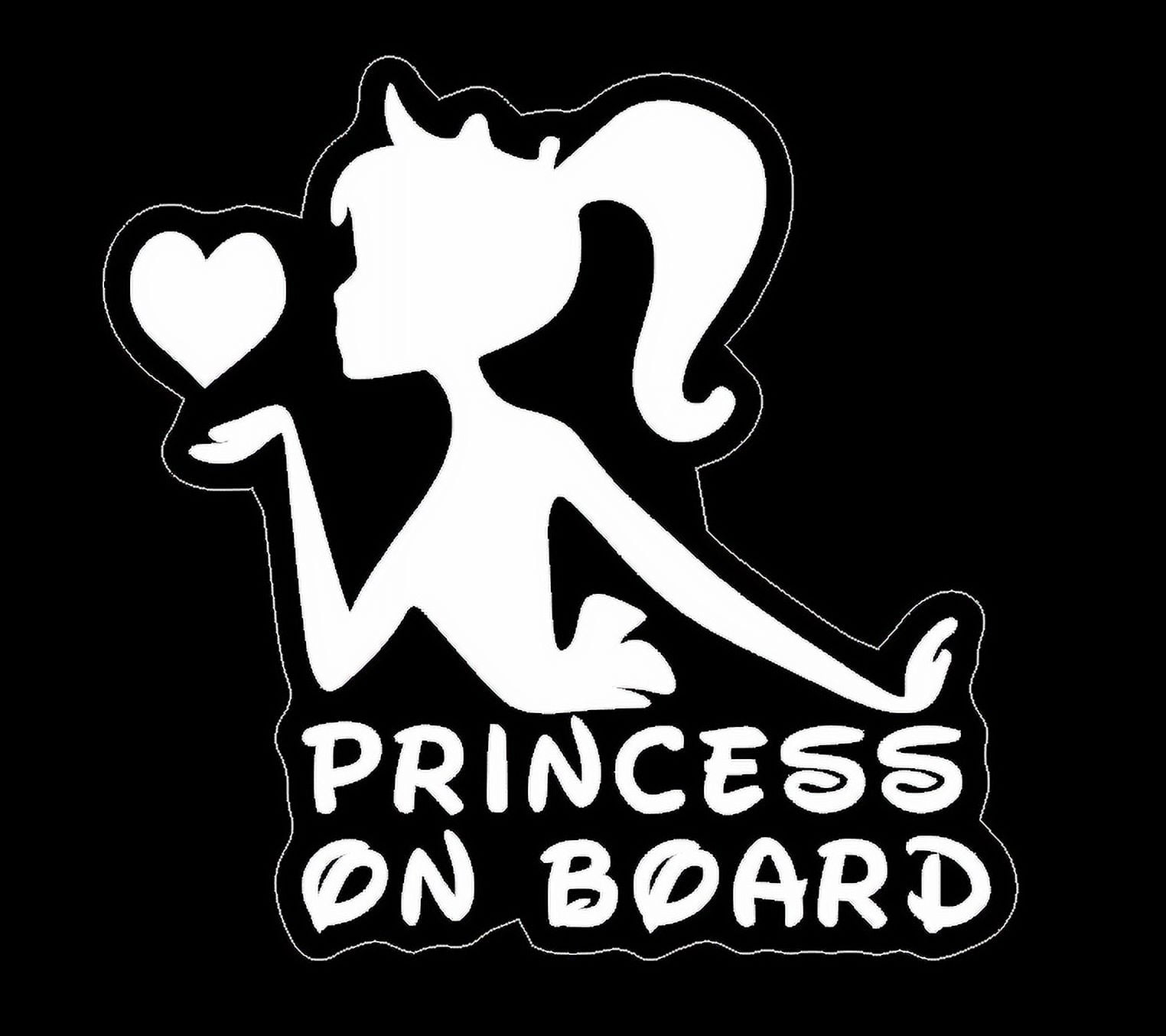 Princess on Board Car Decal Cute Little Princess Fairy Tale Car Sticker ...