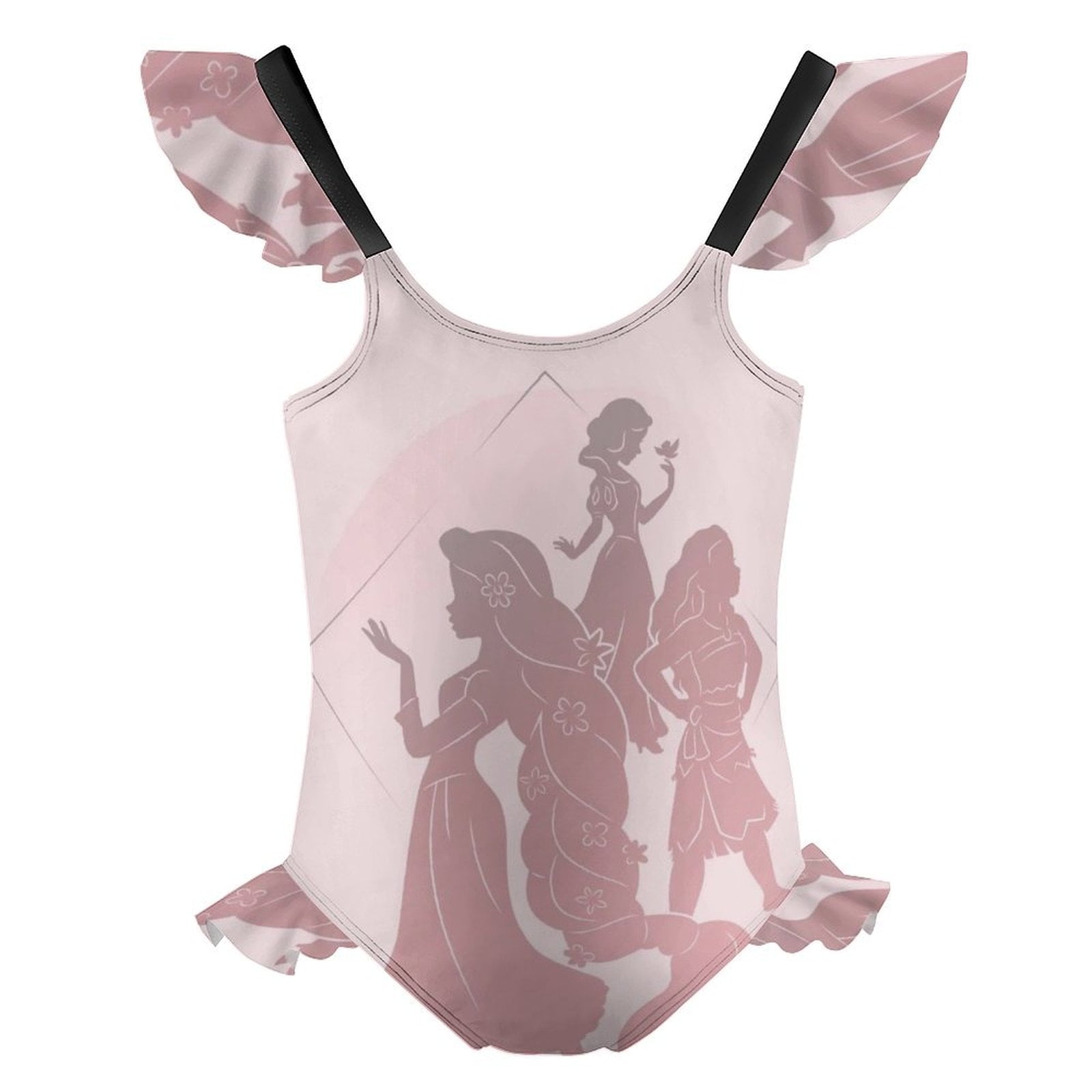 Princess swimsuit for Girl Cute Teen Girls One Piece Ruffle Trim ...