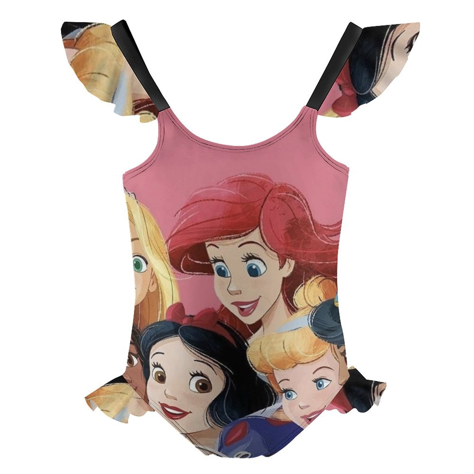 Princess swimsuit for Girl Cute Teen Girls One Piece Ruffle Trim ...