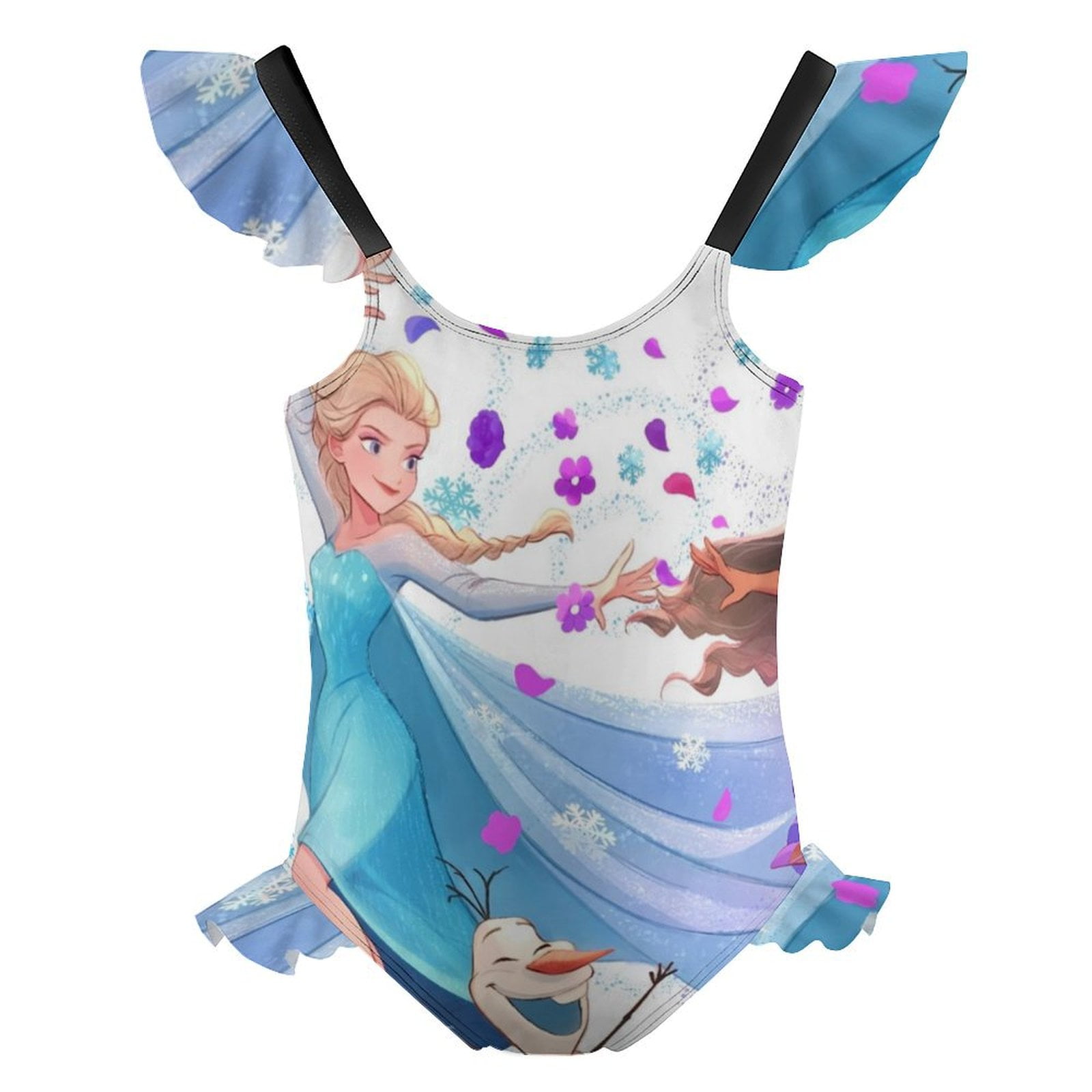 Princess swimsuit for Girl Cute Teen Girls One Piece Ruffle Trim ...