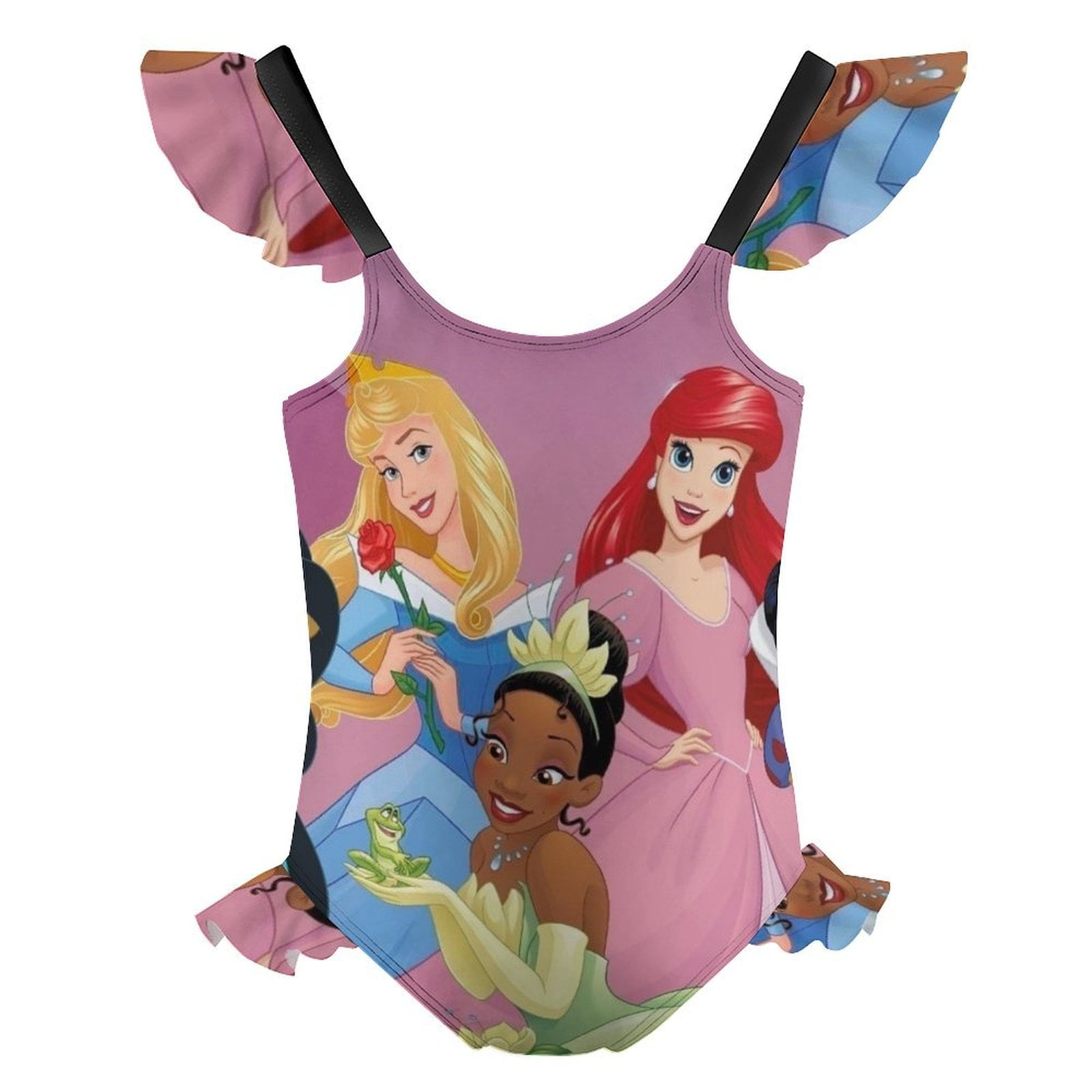 Princess swimsuit for Girl Cute Teen Girls One Piece Ruffle Trim ...
